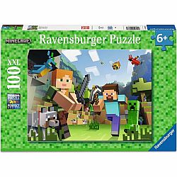 Minecraft Steve and Alex (100 Piece Puzzle) - Lucky Duck Toys